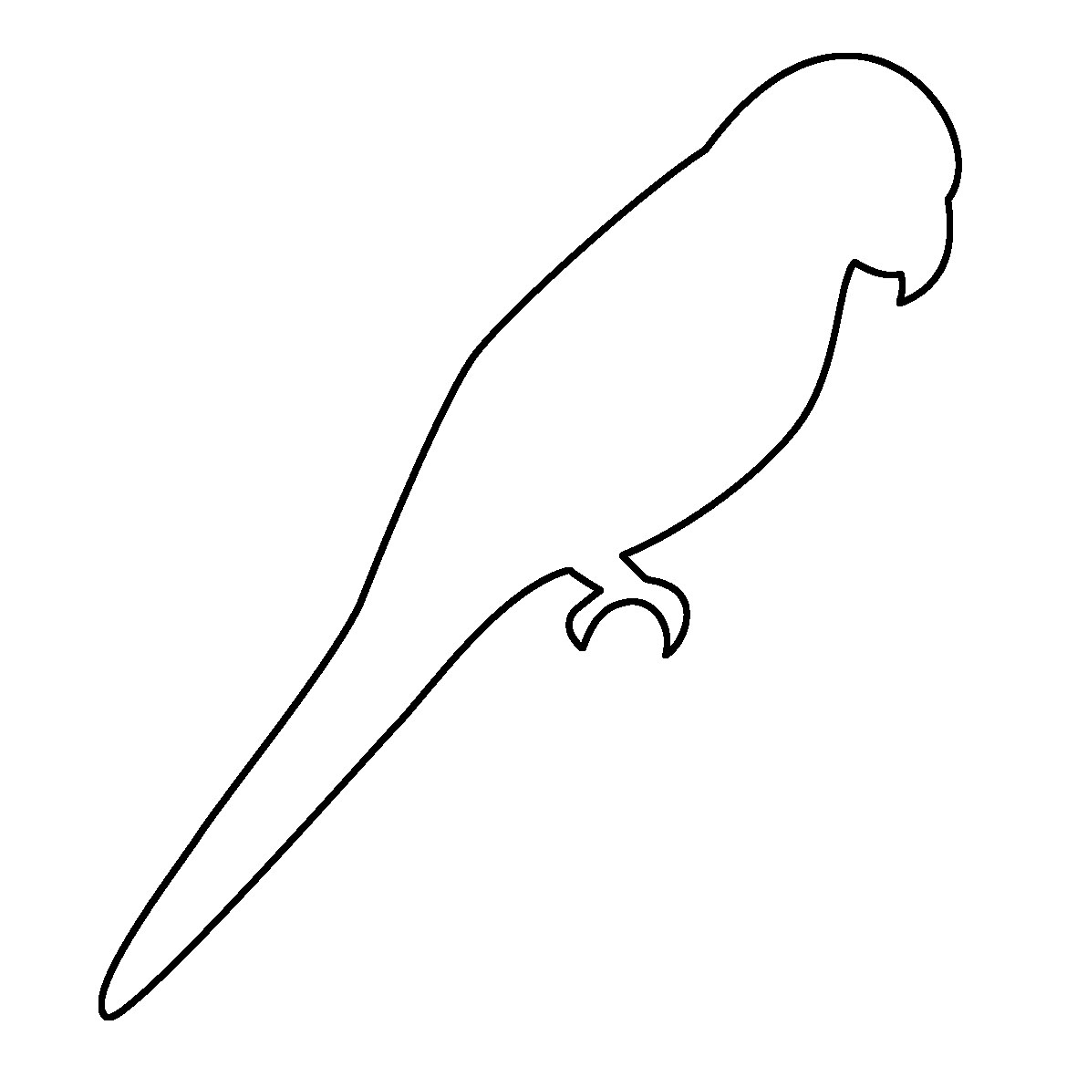 Parrot Outline Clipart Clipart Nepal